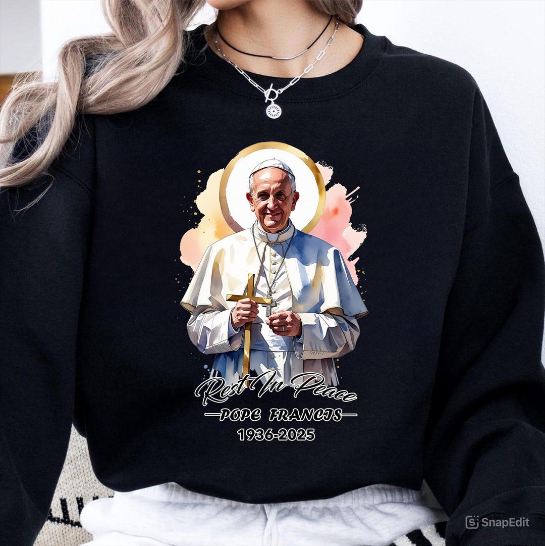 Rest in Peace Pope Francis 1936-2025 Png File, Pope Memorial Design ...