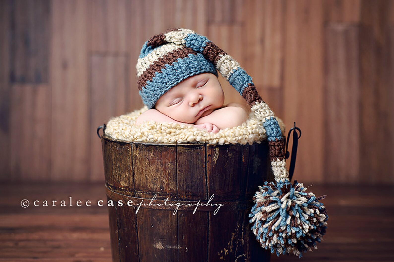 Elf Hat in Dusty Blue, Chocolate, and Oatmeal - Etsy