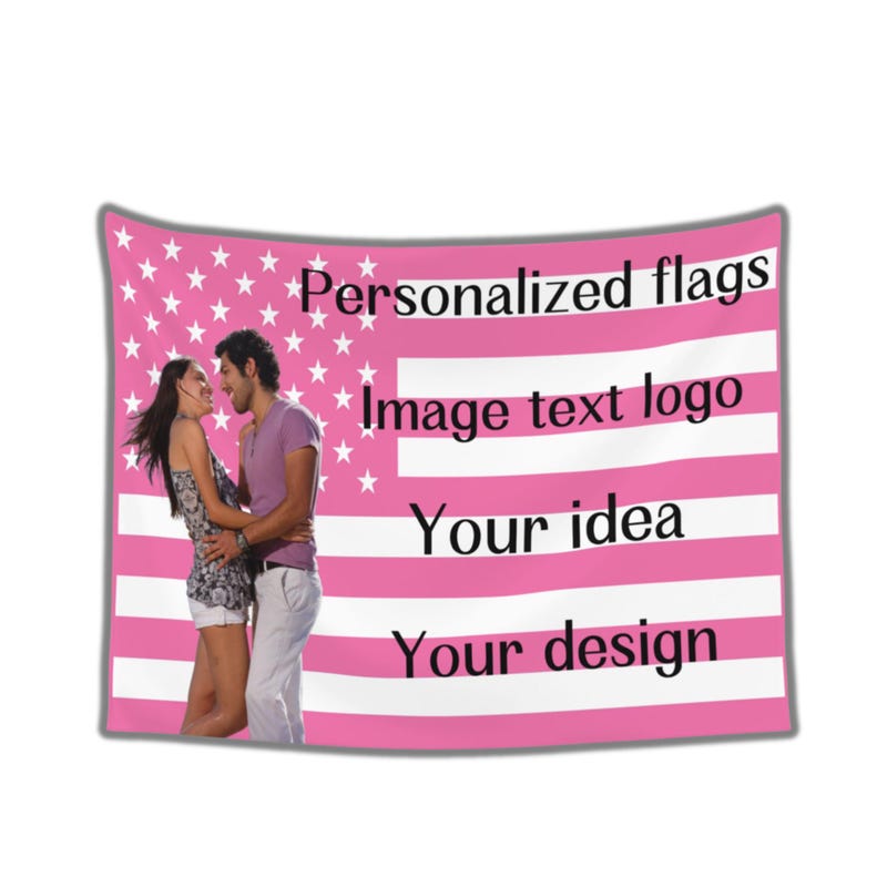 Pink Custom American Flag - Etsy