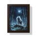 Mystical Lunar Guardian Wolf Framed Poster, Enchanted Silver Woods Art ...
