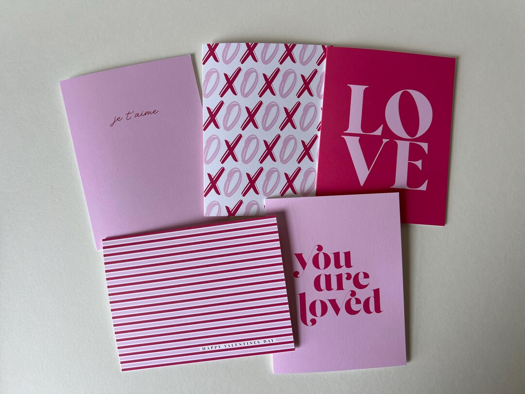 Valentine's Day Greeting Cards - Love Notes, I Love You - 4-pack ...