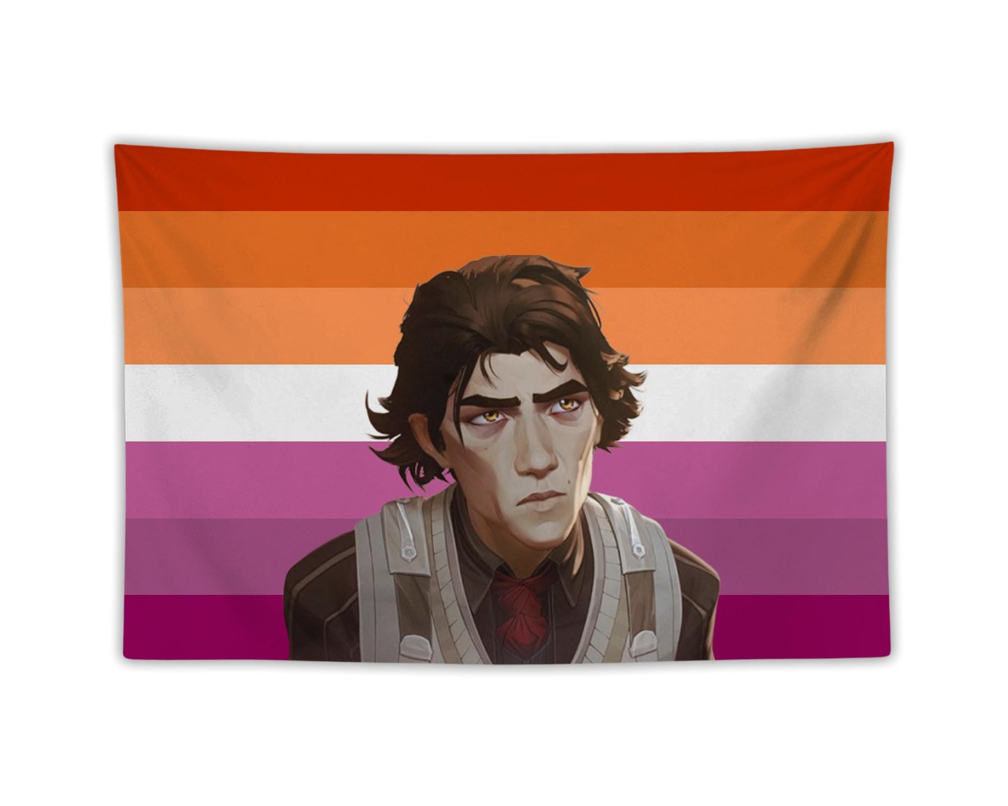 Viktor Arcane Lesbian Pride Flag Tapestry, Customizable Lesbian Flag ...