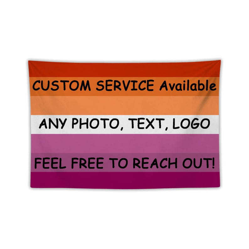 Viktor Arcane Lesbian Pride Flag Tapestry, Customizable Lesbian Flag ...
