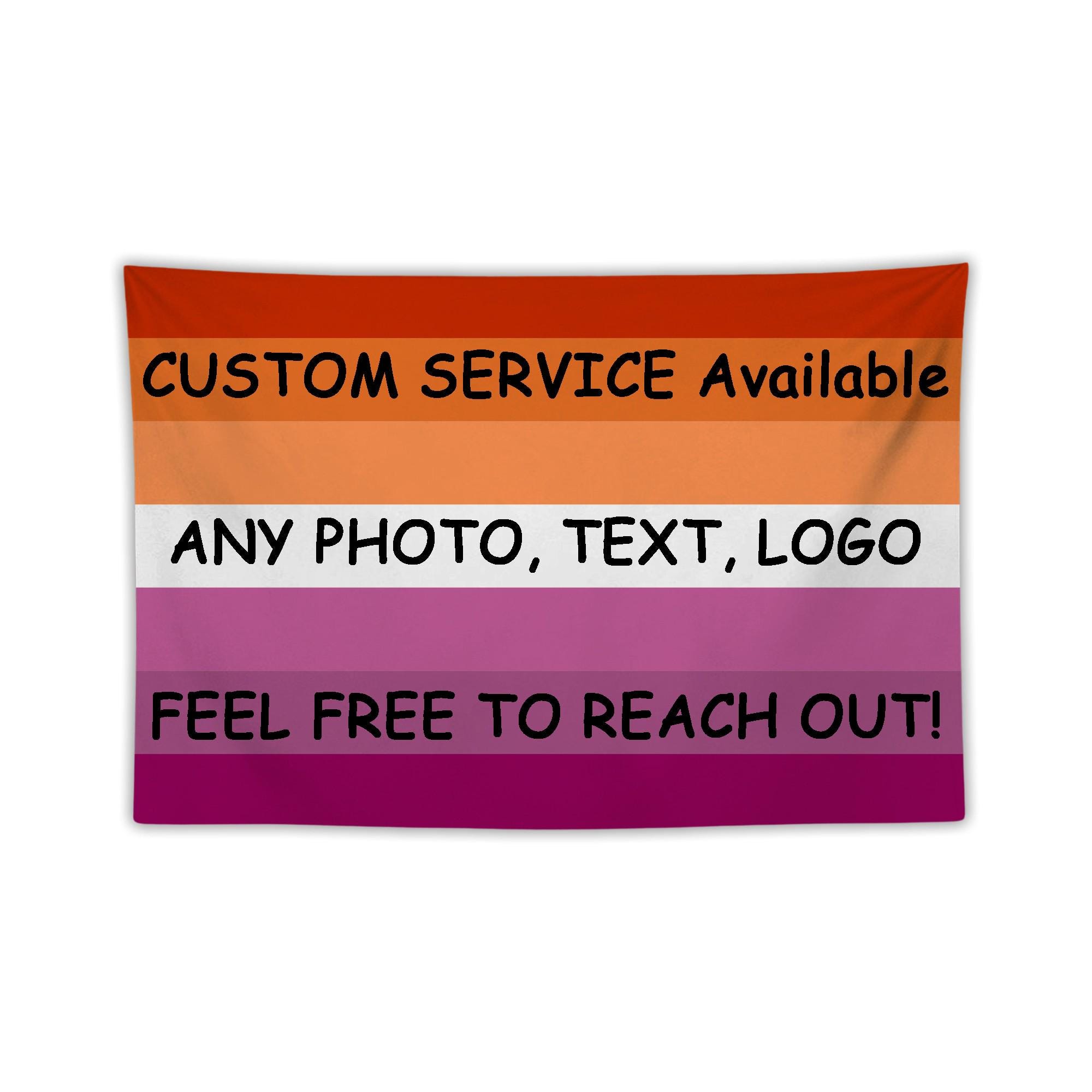 Viktor Arcane Lesbian Pride Flag Tapestry, Customizable Lesbian Flag ...