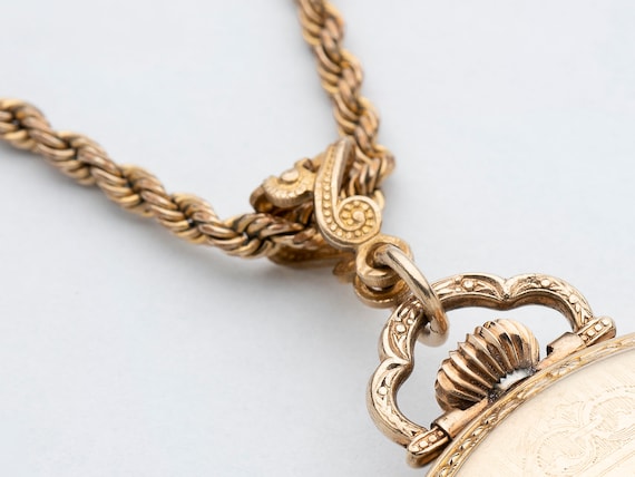 Antique Pocket Watch Locket Necklace, Vintage Shaker … - Gem