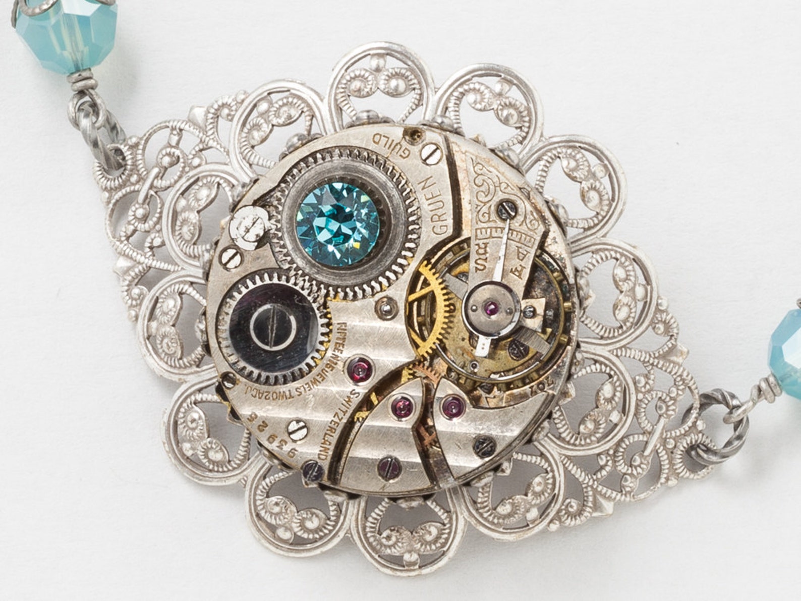 Steampunk Bracelet Vintage Watch Movement With Wire Wrapped - Etsy