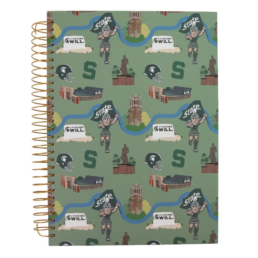 Michigan State University Emblems Spiral Notebook - Etsy