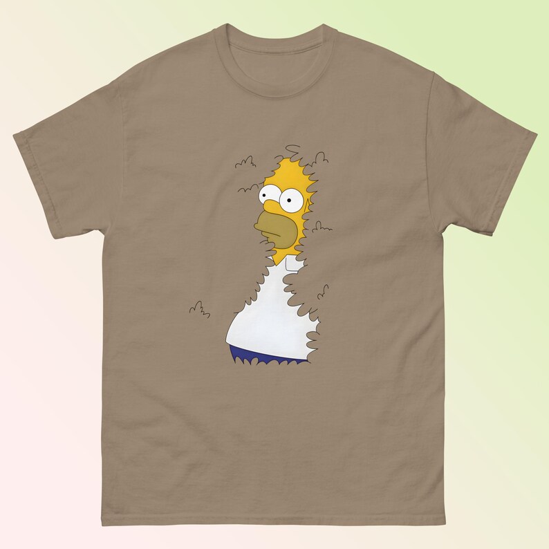 Homer Simpson Hiding in Bush Meme T-shirt, Funny Unisex Gift for ...