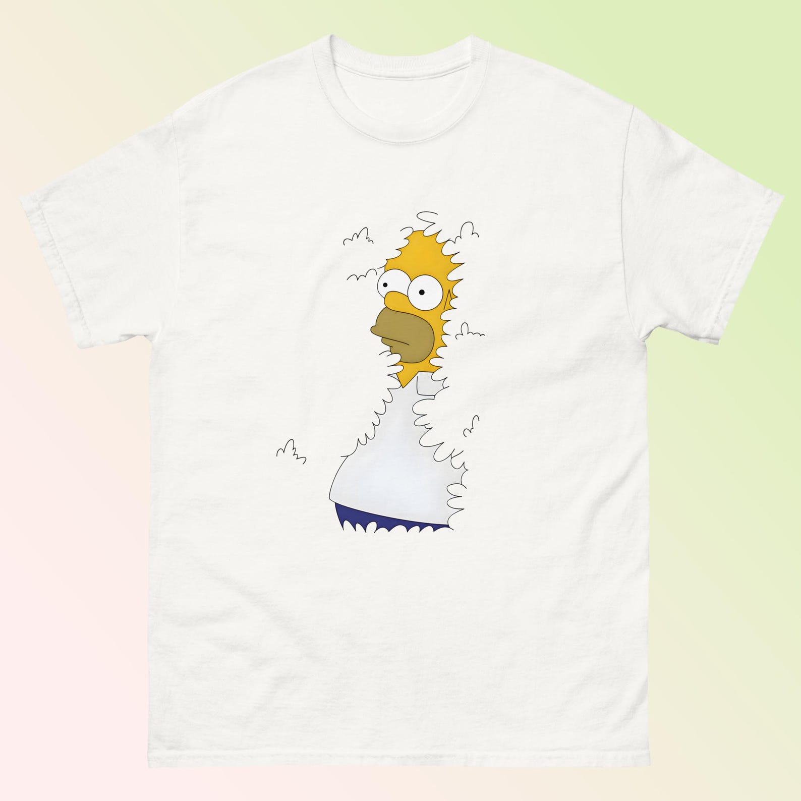Homer Simpson Hiding in Bush Meme T-shirt, Funny Unisex Gift for ...