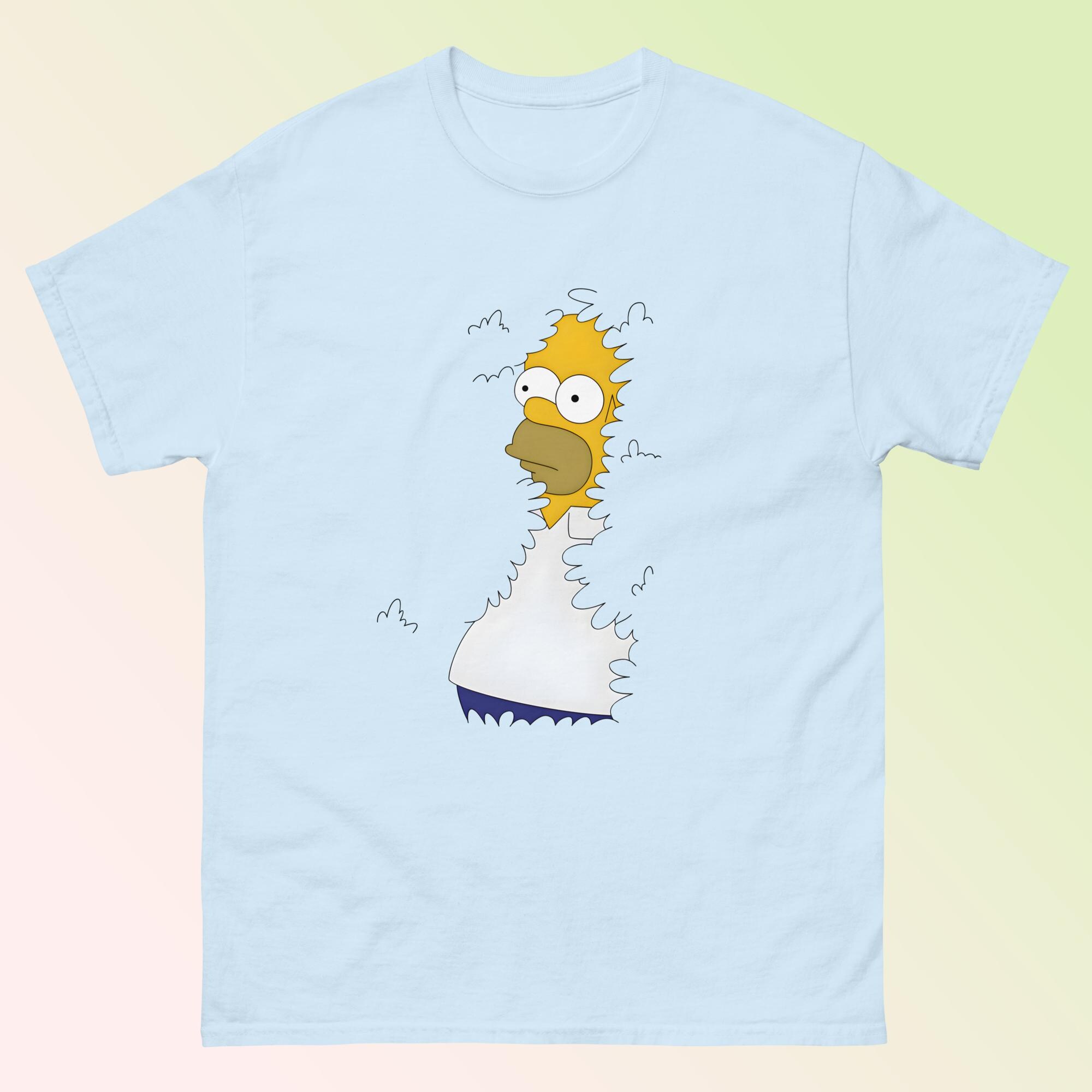Homer Simpson Hiding in Bush Meme T-shirt, Funny Unisex Gift for ...