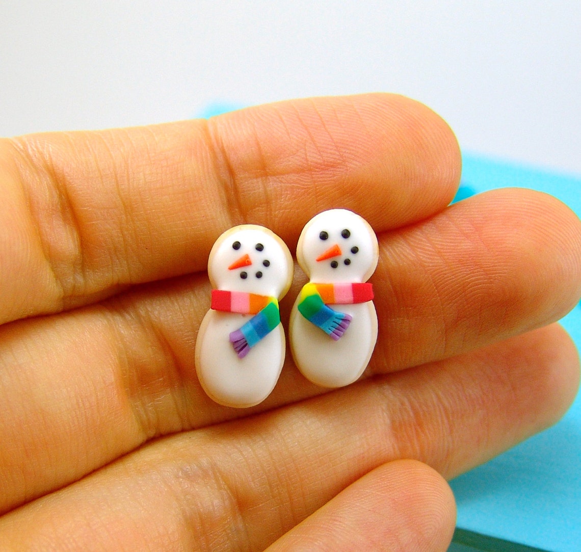 Christmas Earrings // Snowman Earrings // MADE TO ORDER // - Etsy