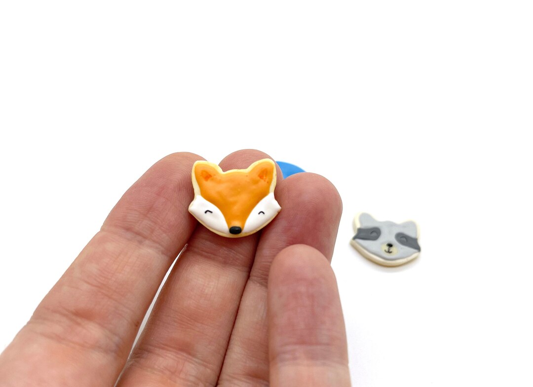 Polymer Clay Mold // Fox or Raccoon Cookie for 1:6 Scale // Blythe ...
