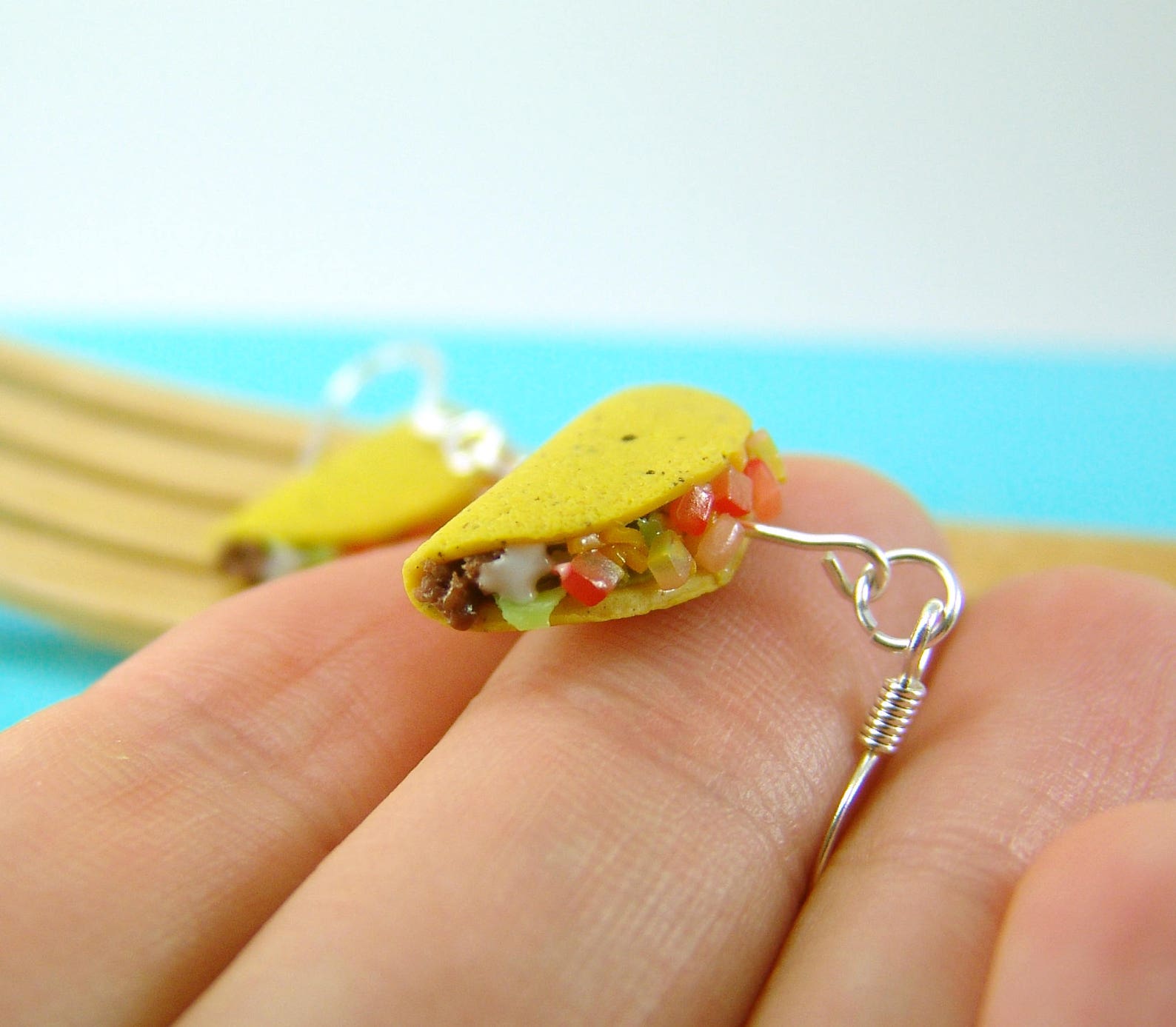 Food Earrings // Taco Earrings // MADE TO ORDER // Fast Food - Etsy