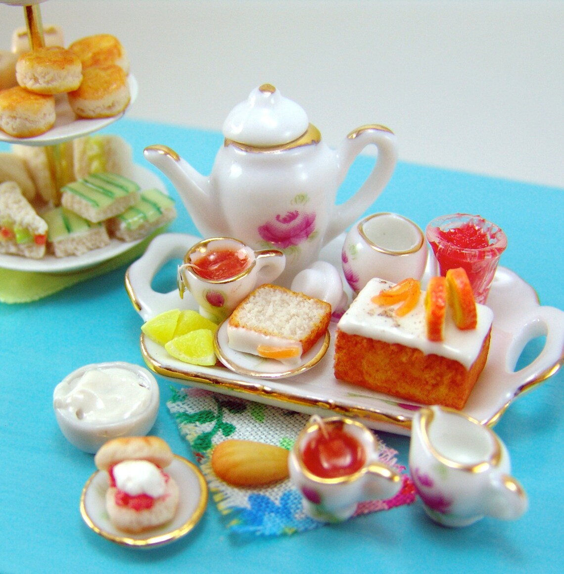 Miniature Food Tutorial - Dollhouse Miniature Tea Party Foods - DIY ...
