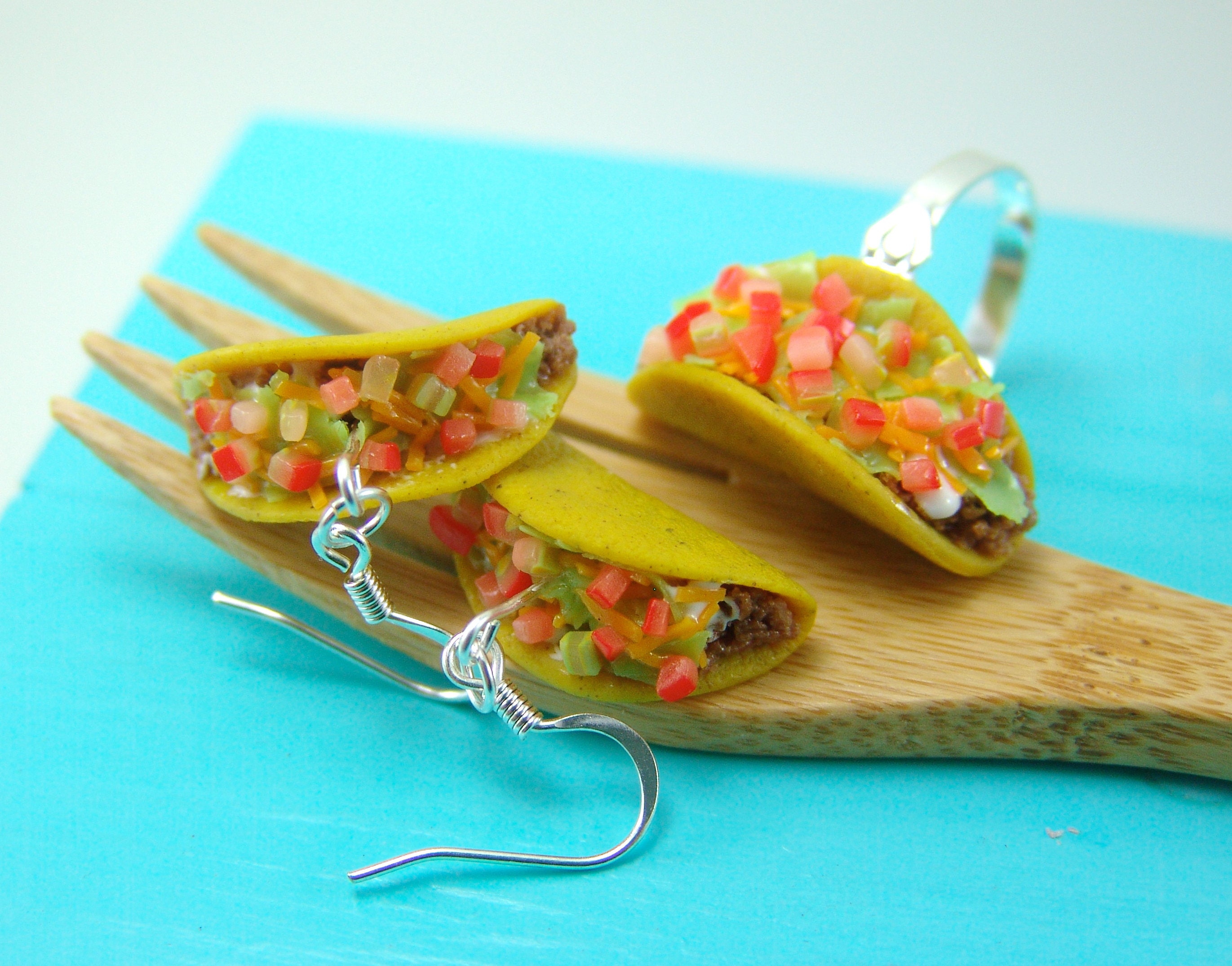 Food Ring // Taco Ring // MADE TO ORDER // Adjustable Ring // | Etsy