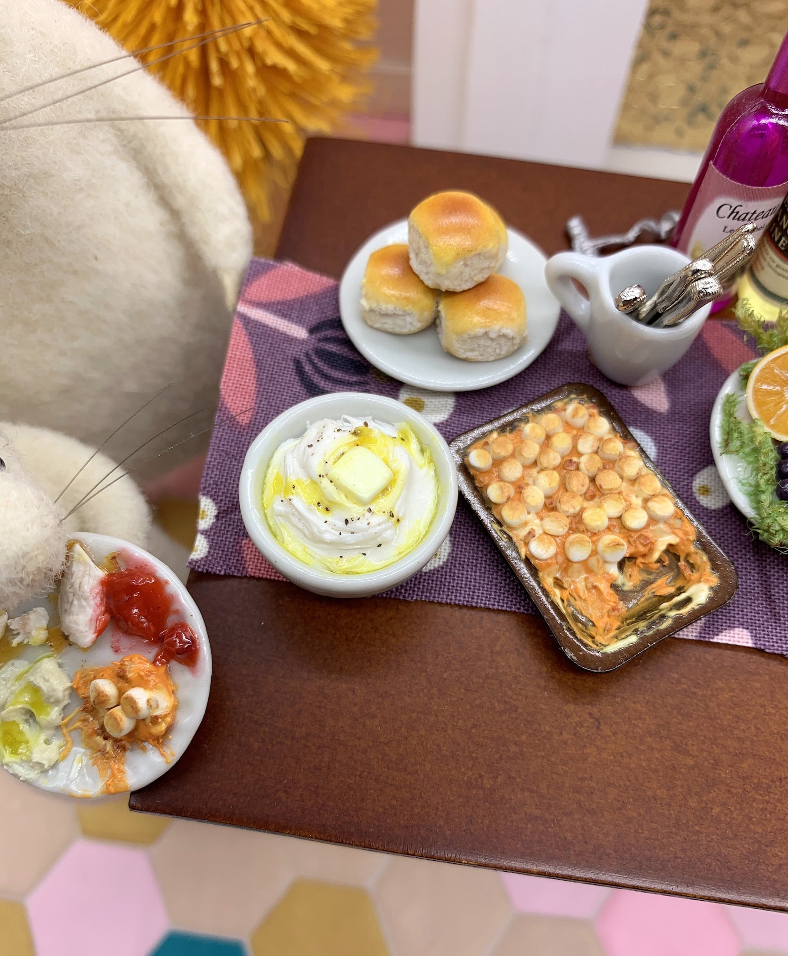 Digital Miniature Tutorial // Tiny Thanksgiving Dinner in | Etsy