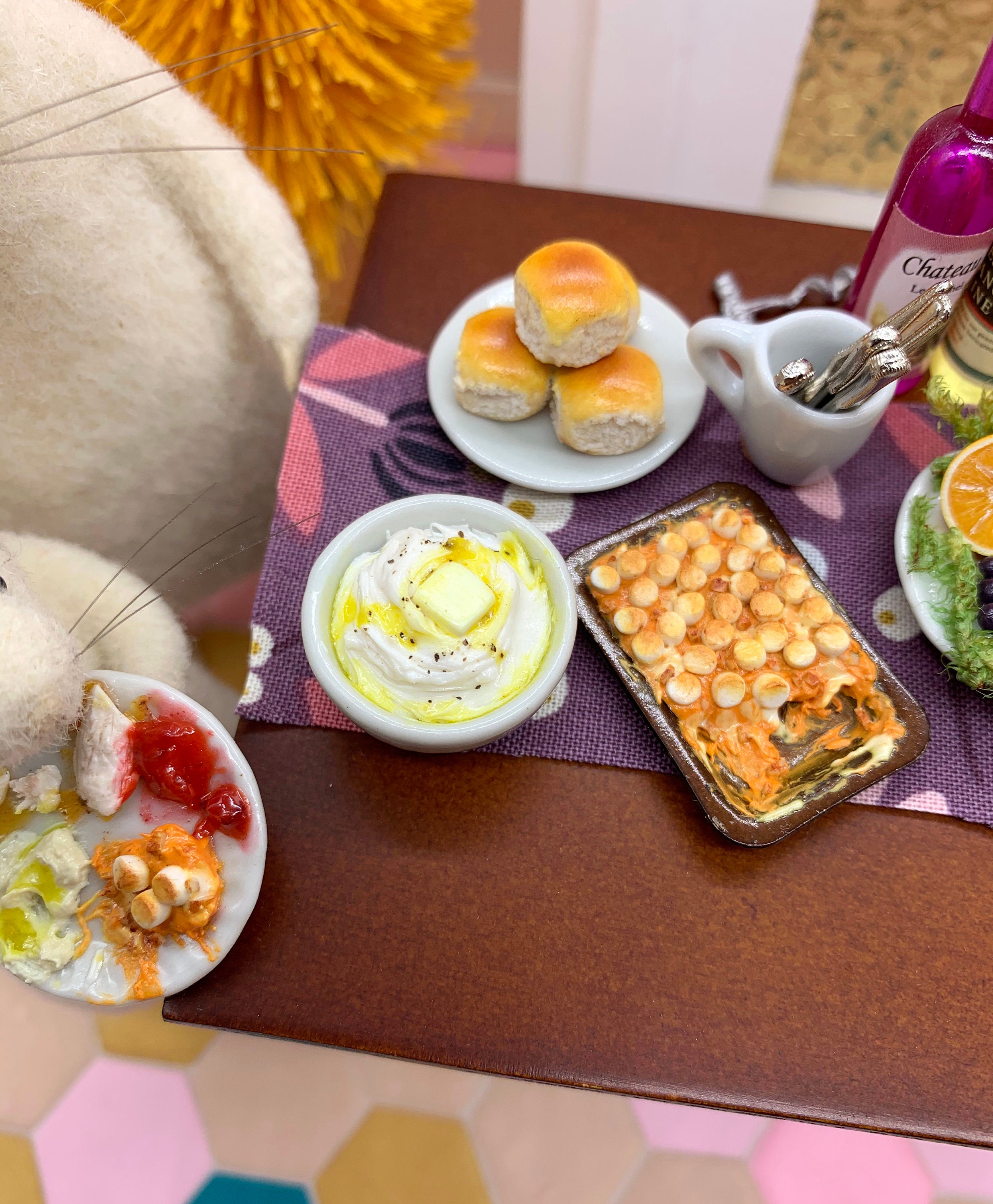 Digital Miniature Tutorial // Tiny Thanksgiving Dinner in | Etsy