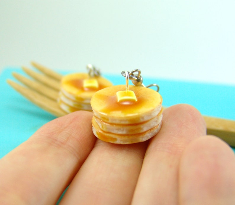 Food Earrings // Buttermilk Pancake Earrings // MADE TO ORDER | Etsy