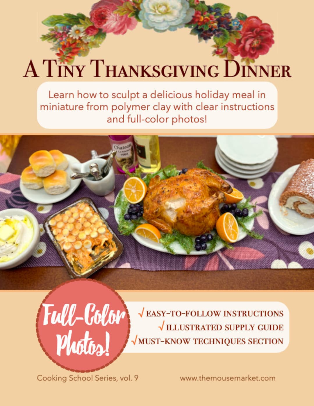 Digital Miniature Tutorial // Tiny Thanksgiving Dinner in Miniature ...