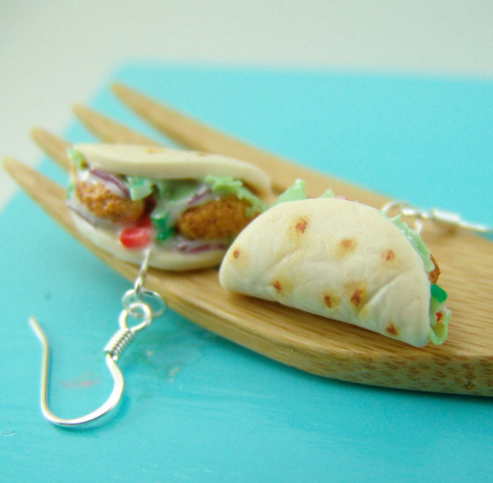 Food Earrings // Falafel Earrings // MADE TO ORDER // Dangly Earrings ...