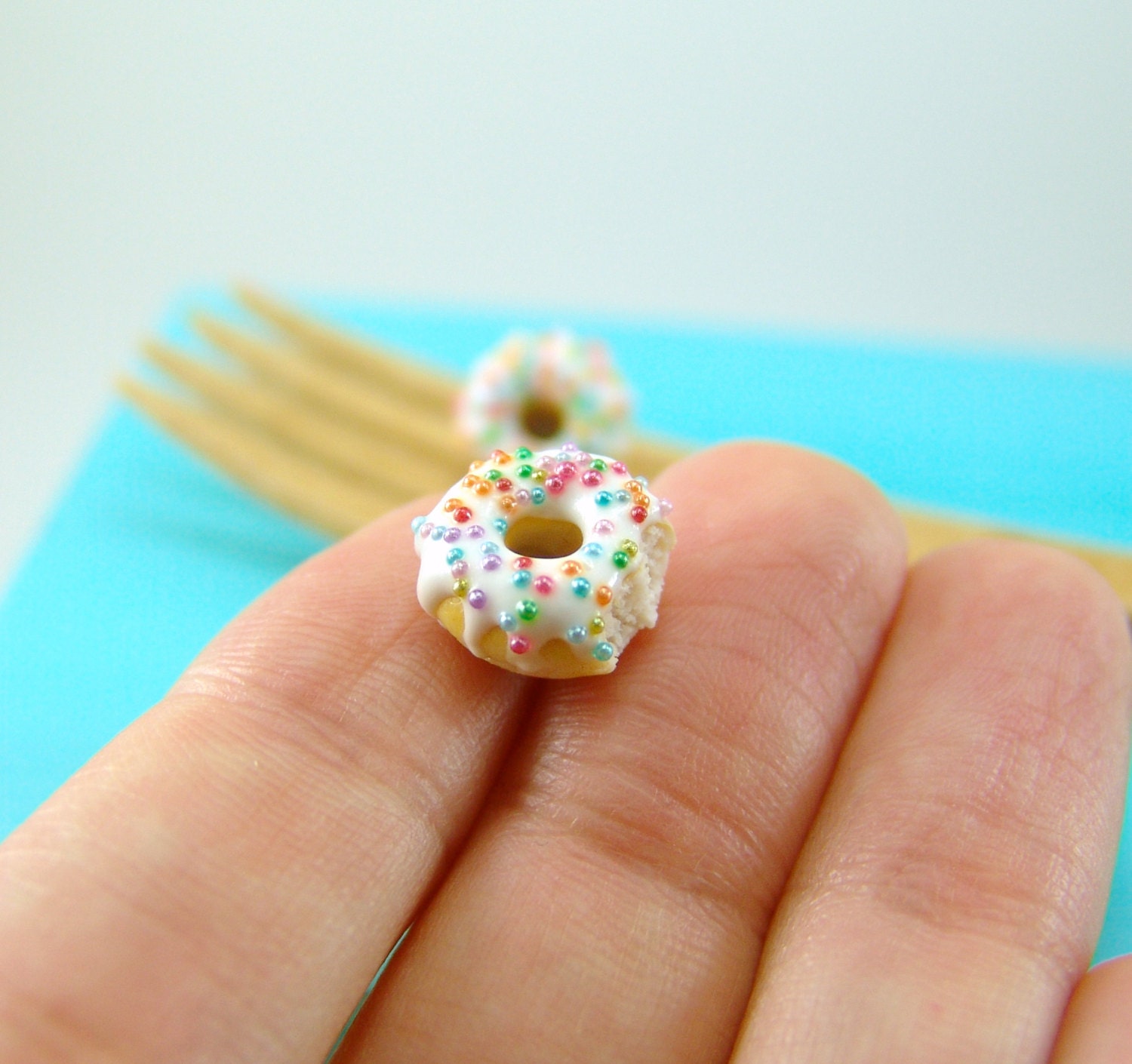 Donut Earrings With Rainbow Sprinkles and Vanilla Bean Icing // MADE TO ...