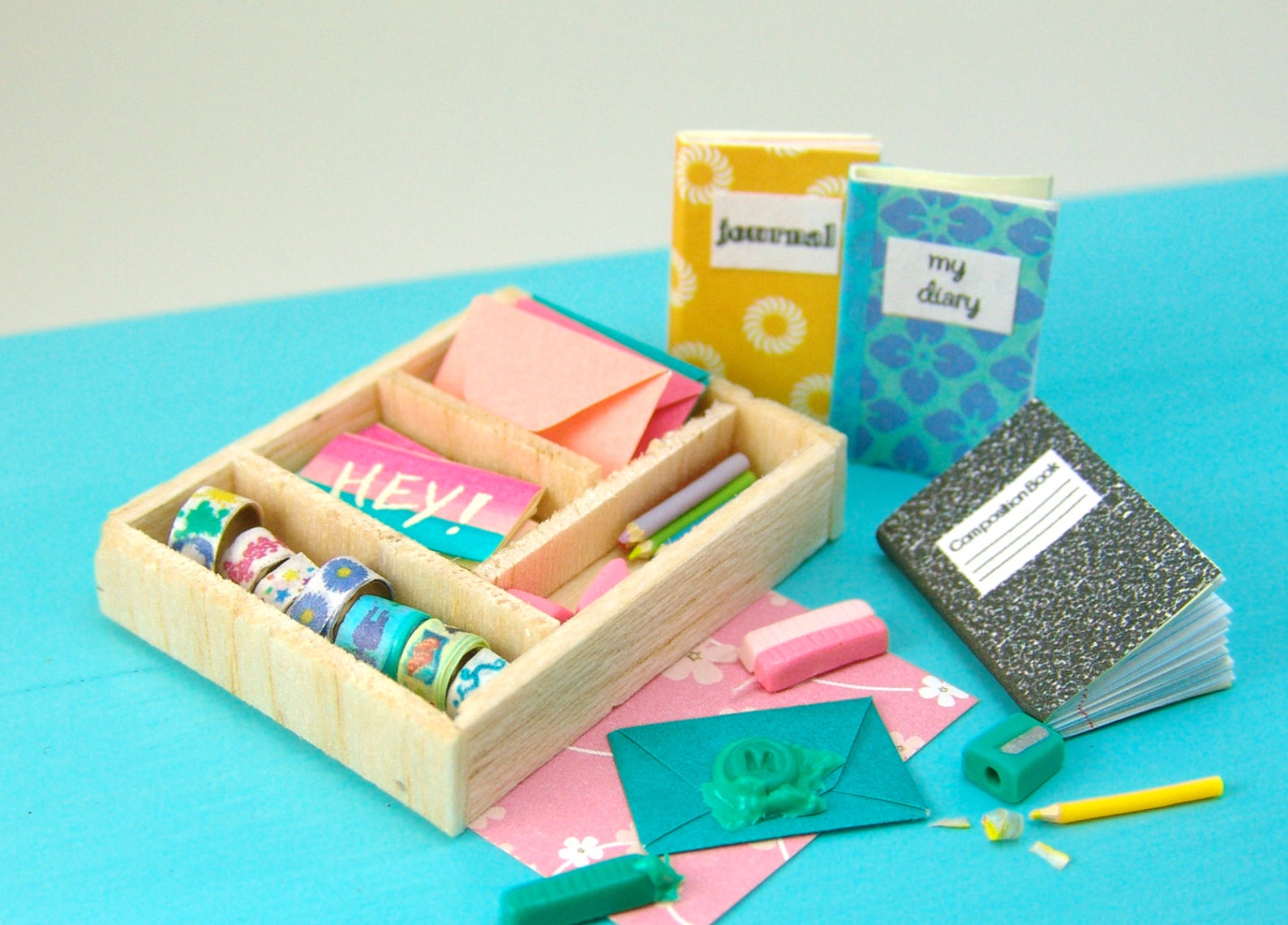 Dollhouse Miniature Stationery Supplies DIY Tutorial - Dollhouse ...