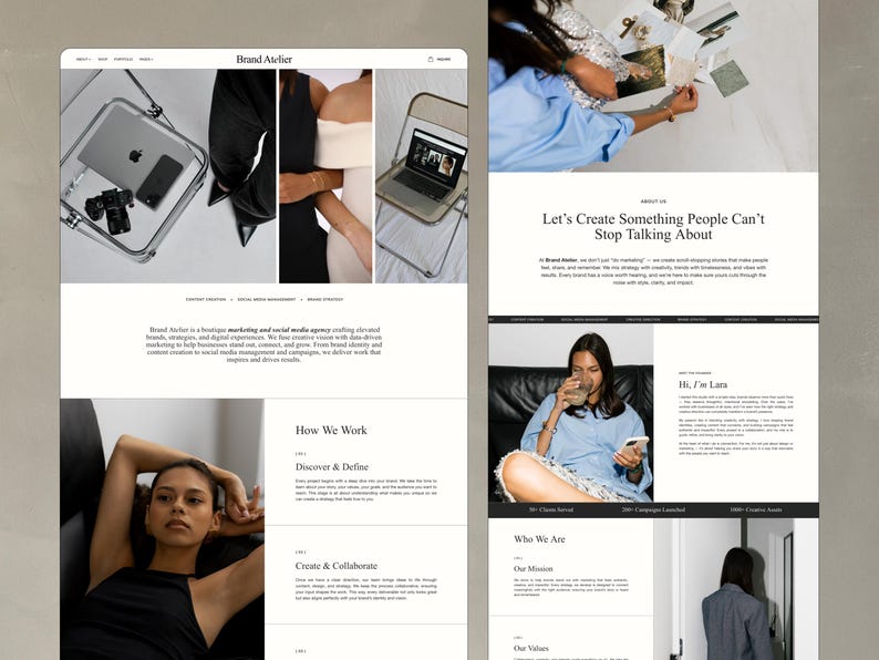 Squarespace Website Template for Marketing Agencies and Social Media ...