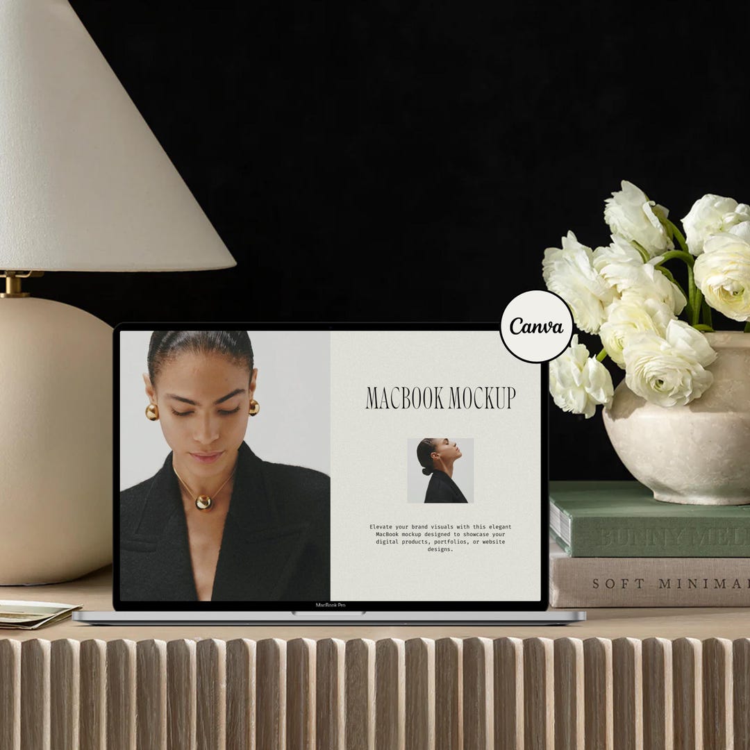 MacBook Canva Mockup, Digital Product Display (digital Download - Etsy