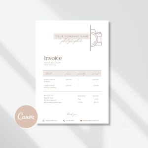 Photography Invoice Template Canva , Minimal Photographer Invoice ...