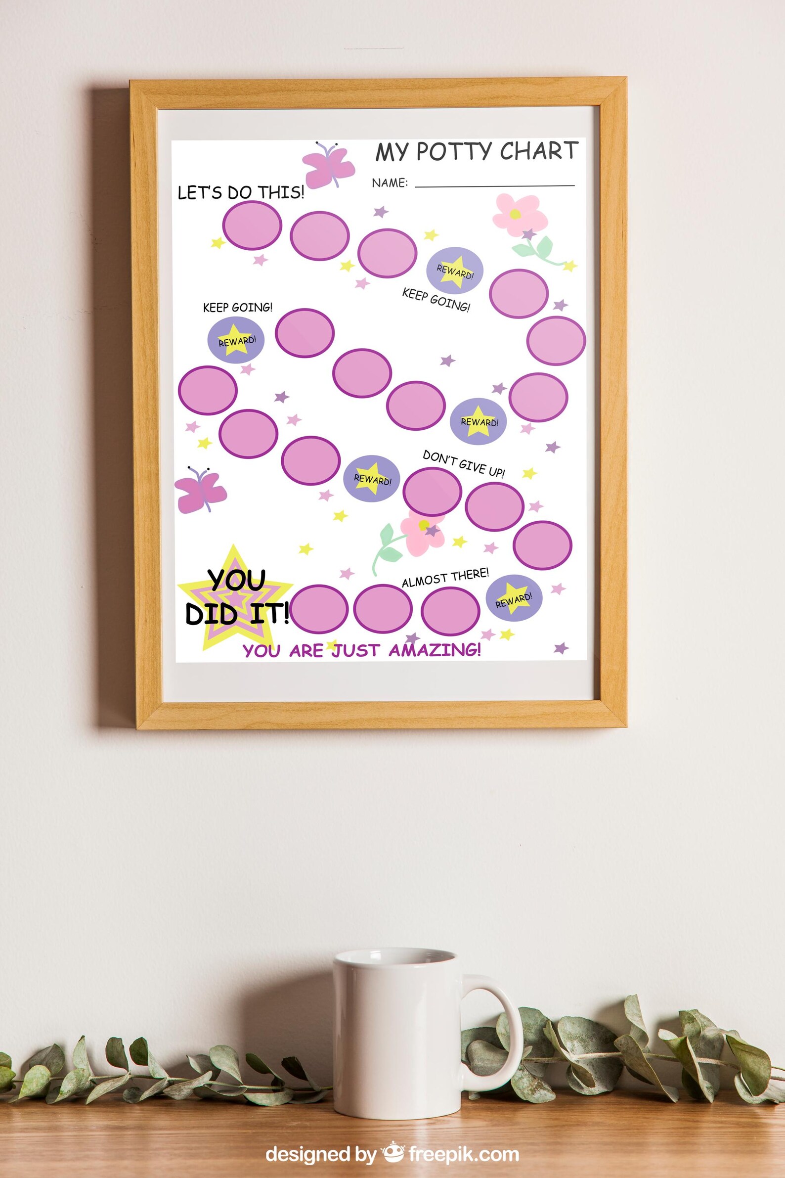Girl Potty Training Chart - Etsy