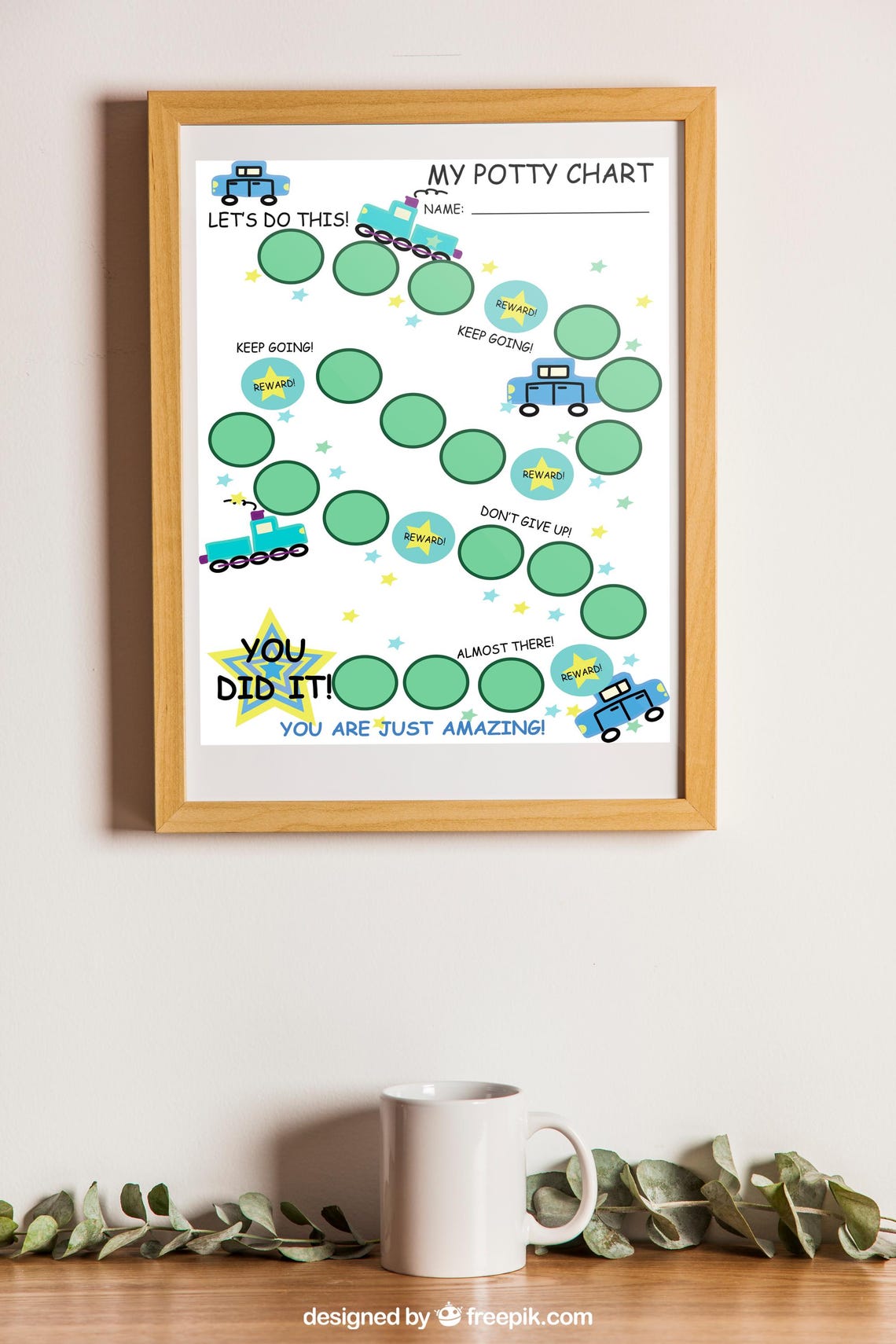 Boys Potty Train Chart - Etsy