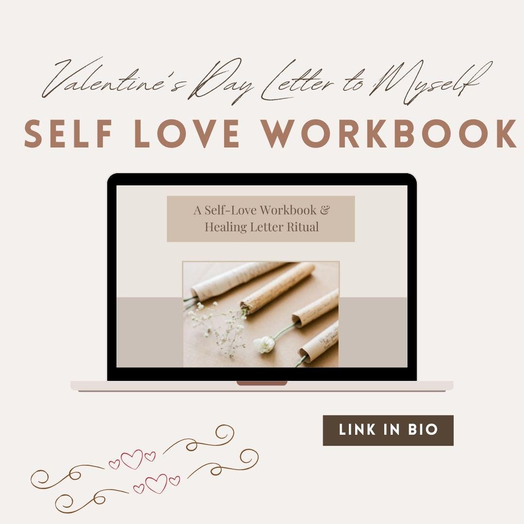 Valentine Day Letter to Myself | Self Love Workbook | Valentine Self ...