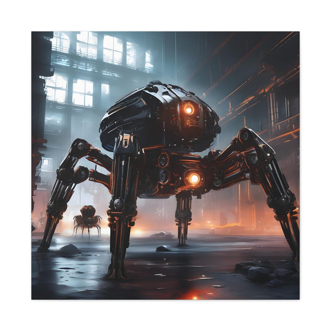 Canvas Print, Robotic Spider Droid, Wall Art Decor, Sci-fi Poster ...
