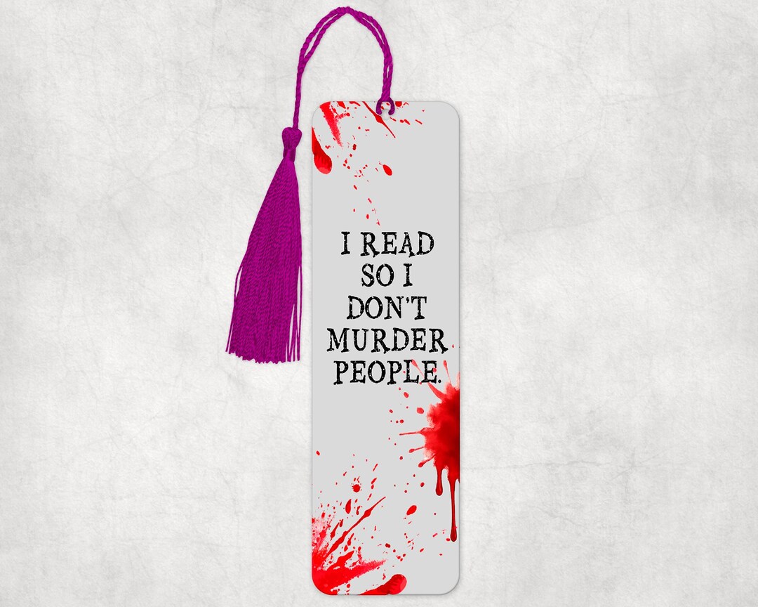 Metal Bookmark - Crime - so I Don't Murder - Etsy