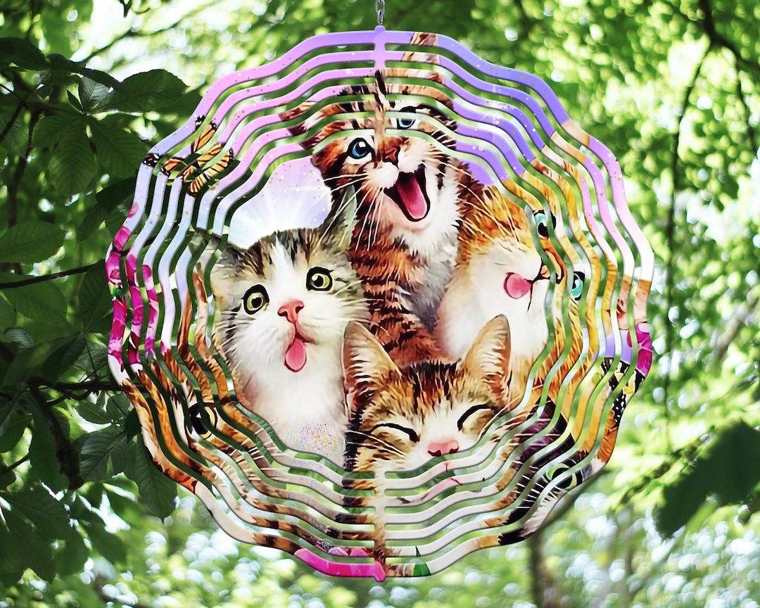 Metal Wind Spinners – Cute Cats - Etsy