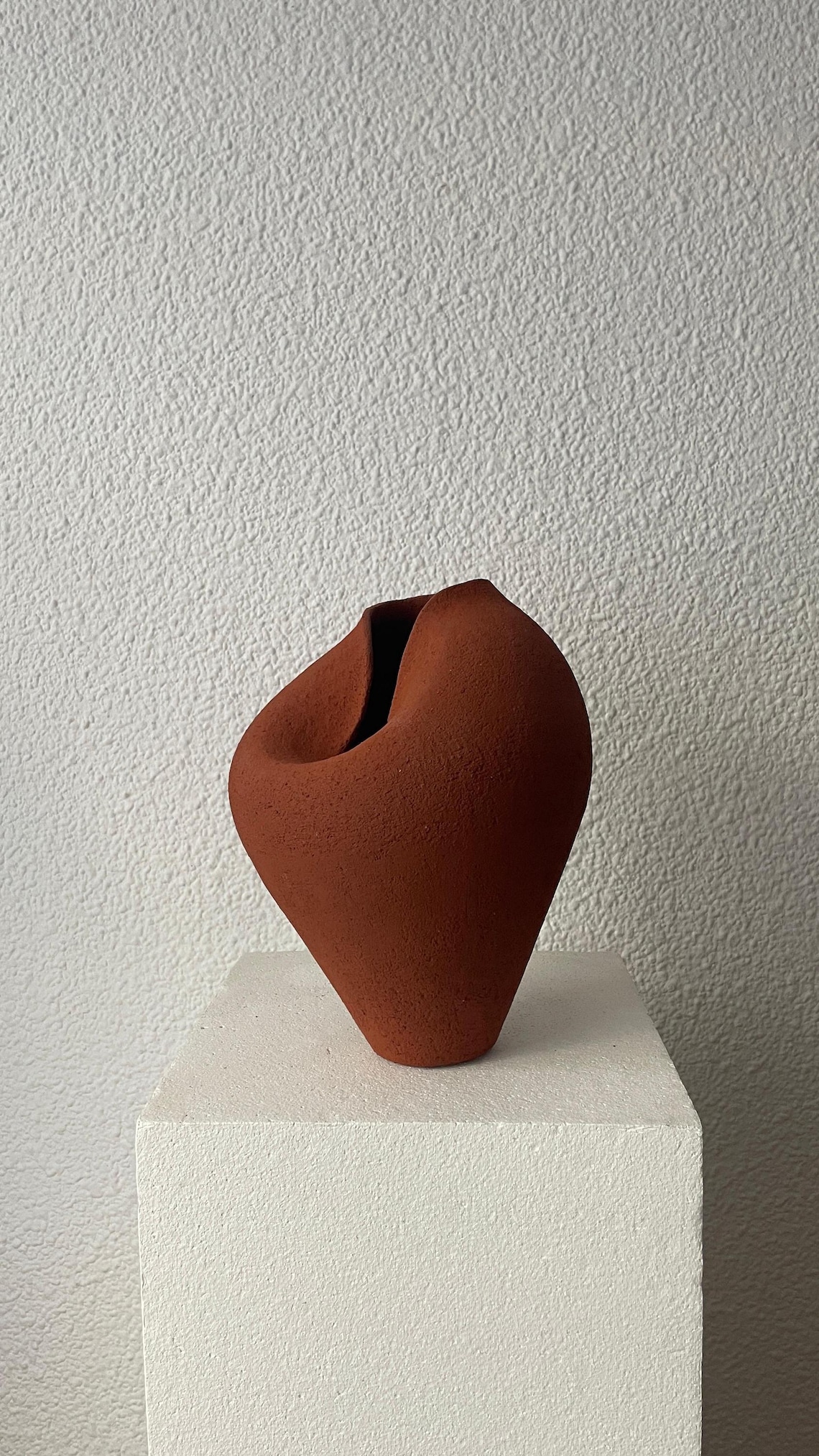 Red Ceramic Art Vase | Flow Series | Redterra 2 Sculptural Form - Etsy
