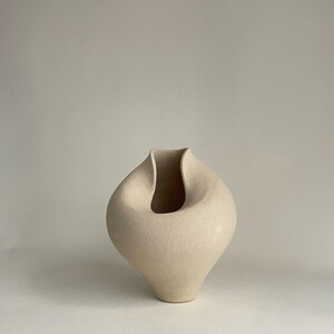 Handmade Beige Ceramic Vase: Abstract Minimalist Home Decor, Interior ...