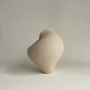 Handmade Beige Ceramic Vase: Abstract Minimalist Home Decor, Interior ...