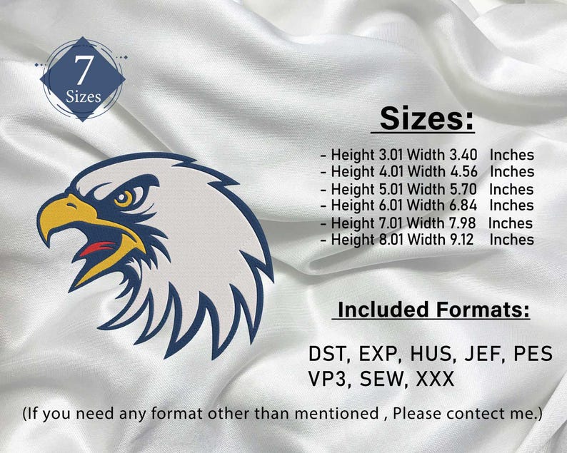 Eagles Machine Embroidery Design for Embroidery. 6 Sizes. Pes,hus,sew ...