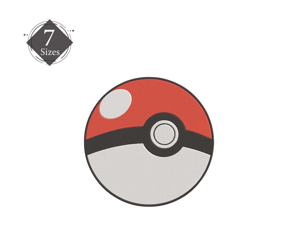 Pokeball Machine Embroidery Design Files. Pokemon. 7 Sizes. Instant ...