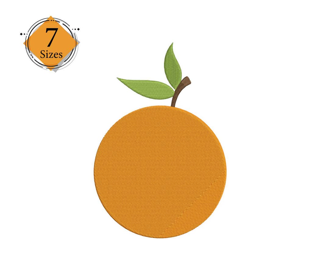 Orange Embroidery Design 7 Sizes, Orange INSTANT DOWNLOAD - Etsy