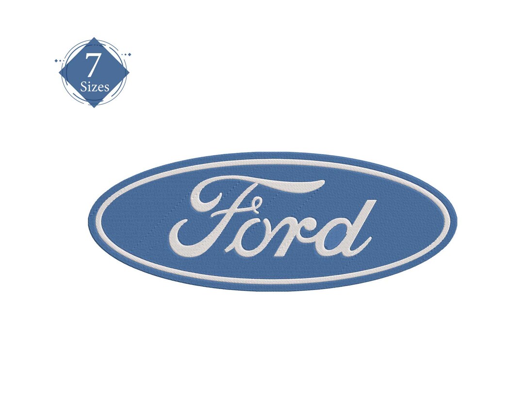 Ford Applique Embroidery Machine Design, Car Logo 7 Sizes Instant ...