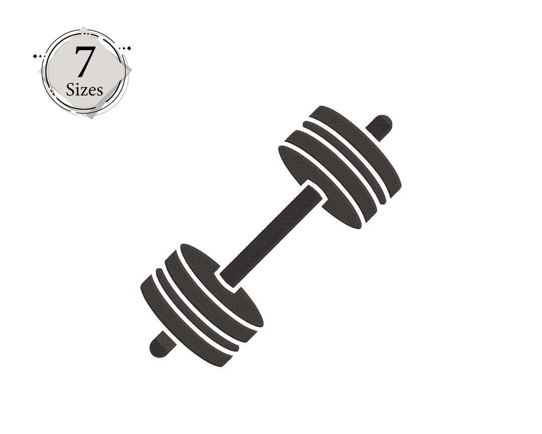 Barbell Embroidery Design Dumbbell Machine Embroidery Gymnastic ...