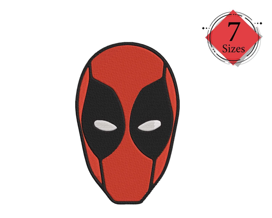 Deadpool Embroidery Design - 7 SIZES INSTANT DOWNLOAD - Etsy