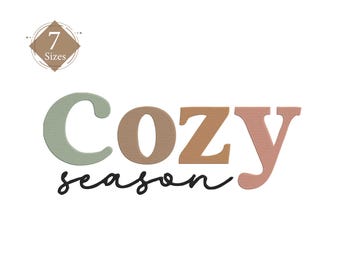 Coquette Cozy Season Embroidery Design, Machine Embroidery Design, 6 ...