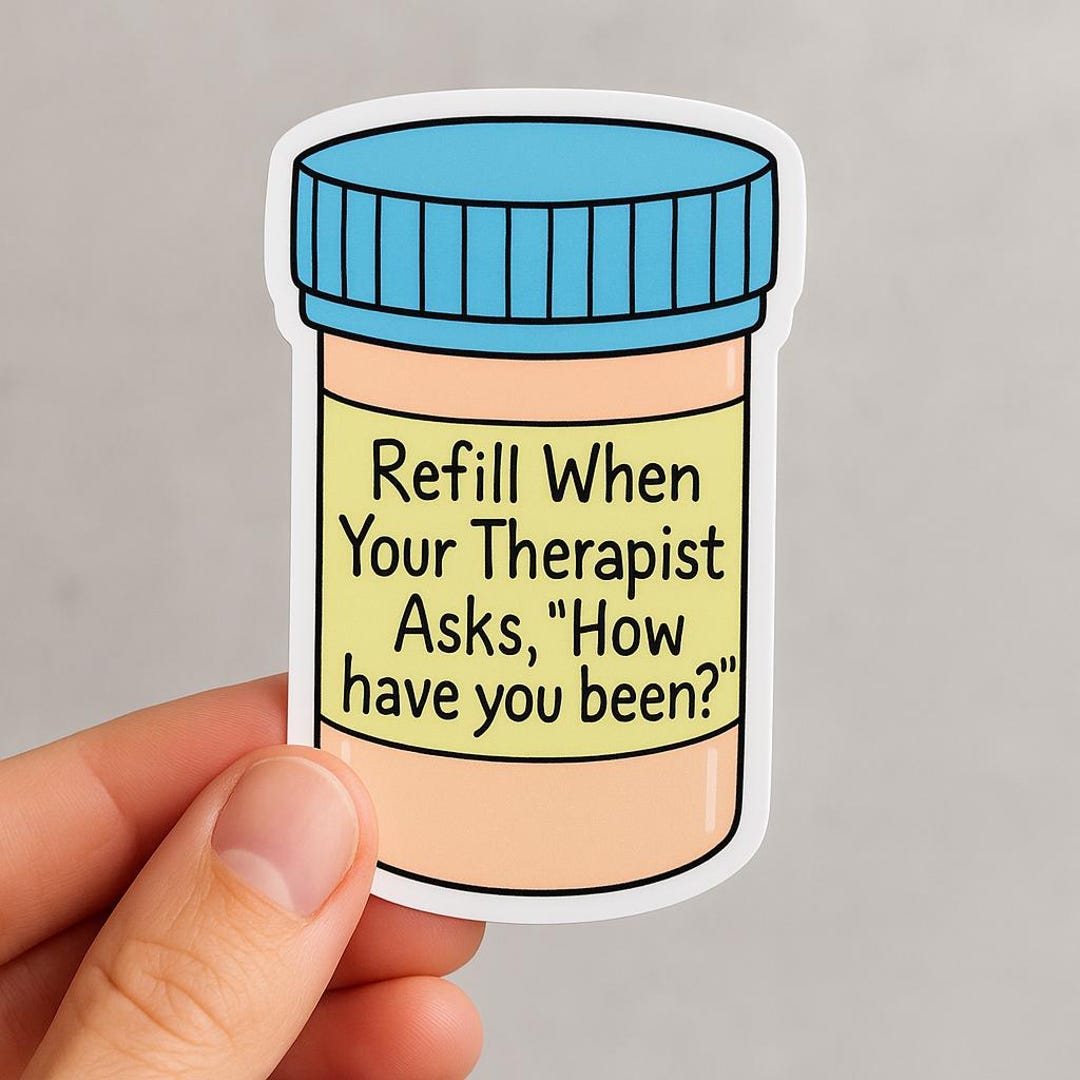 Mental Health Pick-me-up STICKER | Novelty Stickers for Therapeutic ...