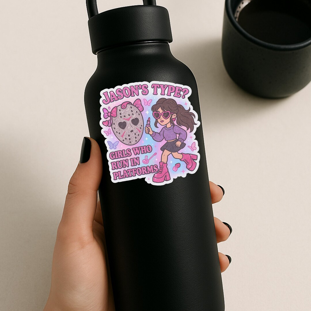 Funny Horror Girl Sticker | Cute Halloween Vinyl Decal | Bimbo Slasher ...