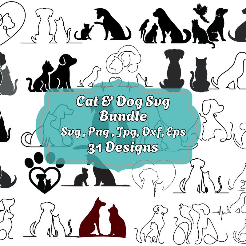 Dog Silhouette Painting - Etsy UK
