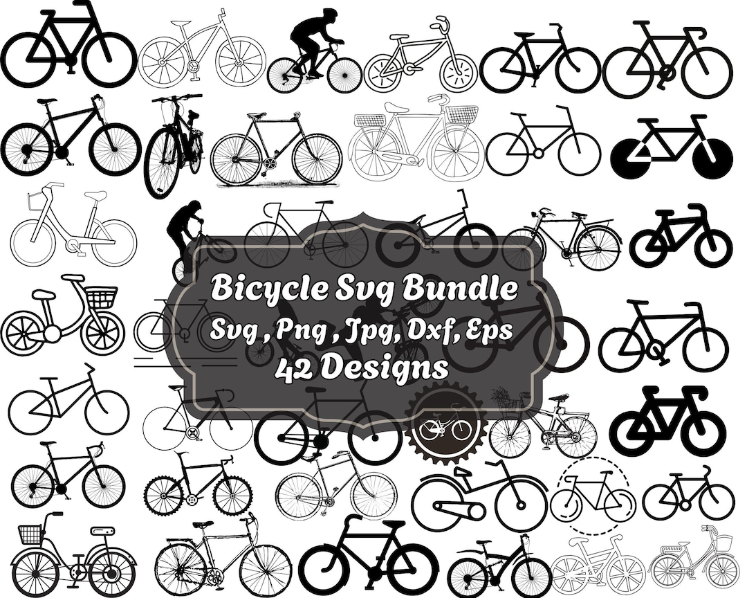 Bicycle SVG Bundle: Bike Clipart, Cut Files (digital Download) - Etsy