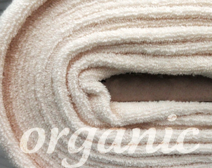 Organic Cotton Terry Cloth - Yard - Lofty Absorbant Pile - Domestically ...